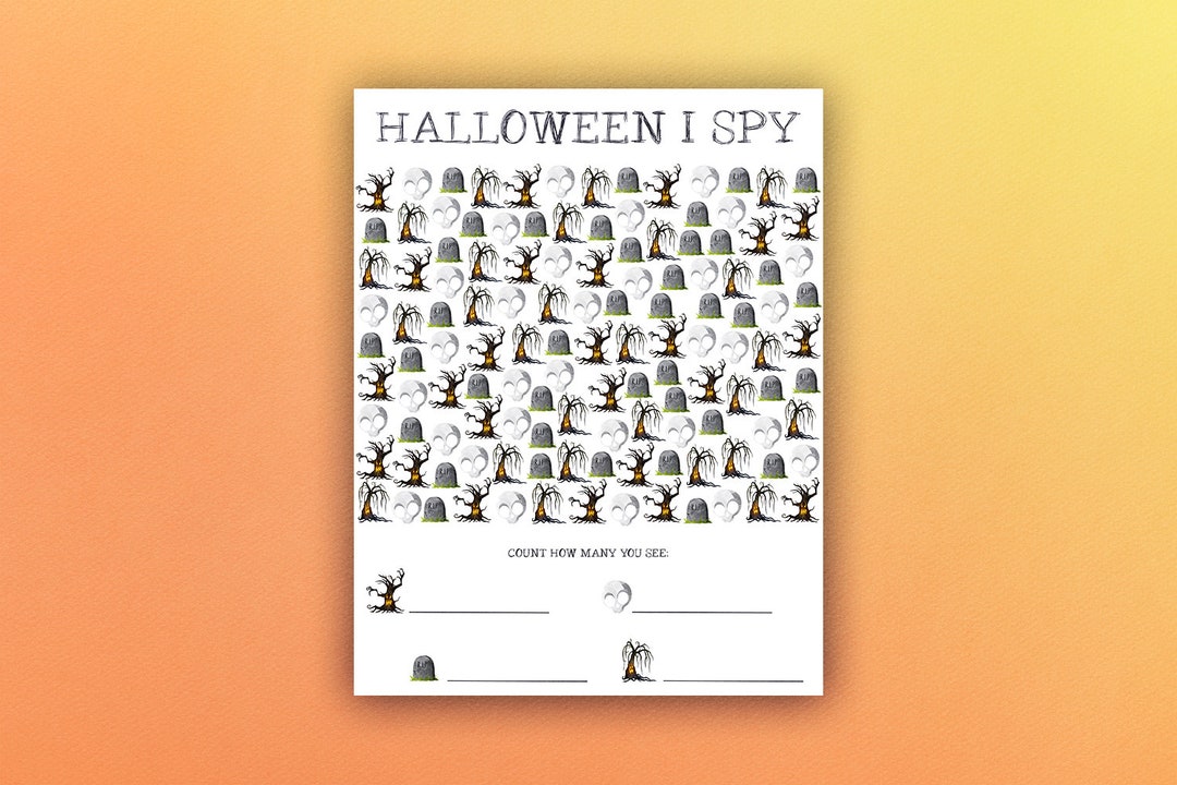 Halloween I Spy | I Spy | Halloween Game | Printable Halloween Game ...
