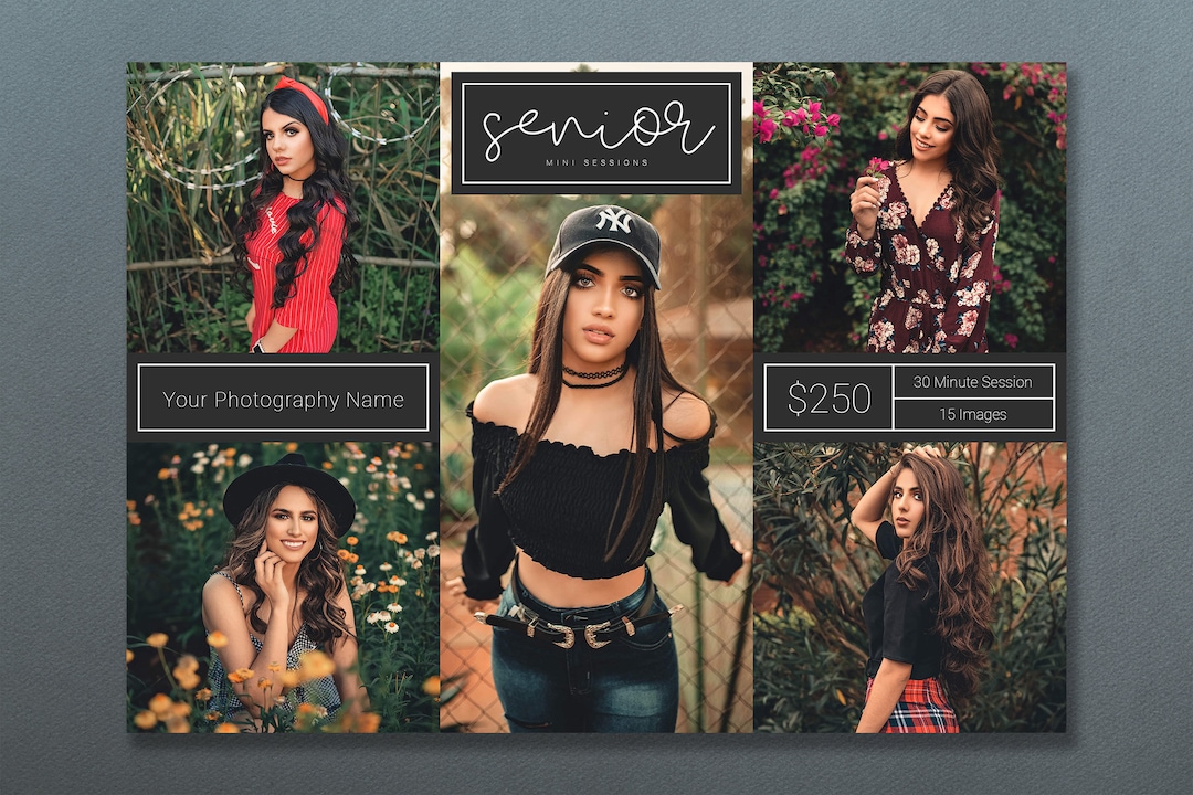 Senior Template | Senior Mini Session Template | Senior Marketing ...
