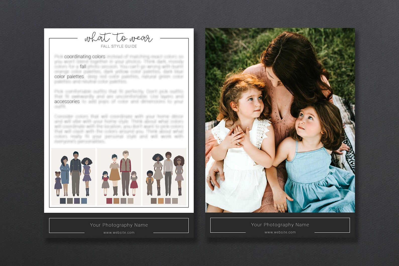 What to Wear Guide Template What to Wear Card Template Fall Style Guide ...