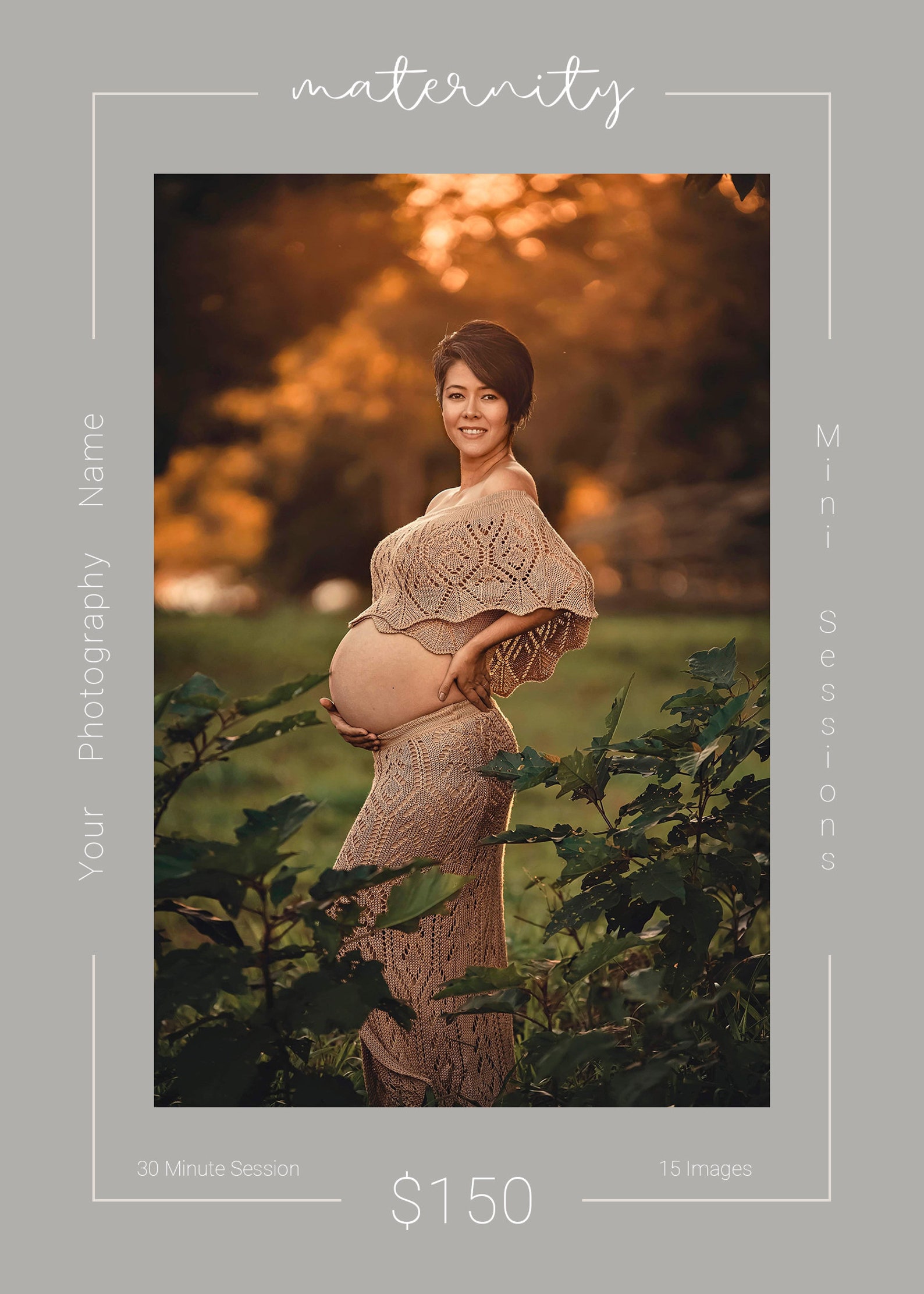 Maternity Template | Photoshop Template | Maternity Mini Session ...