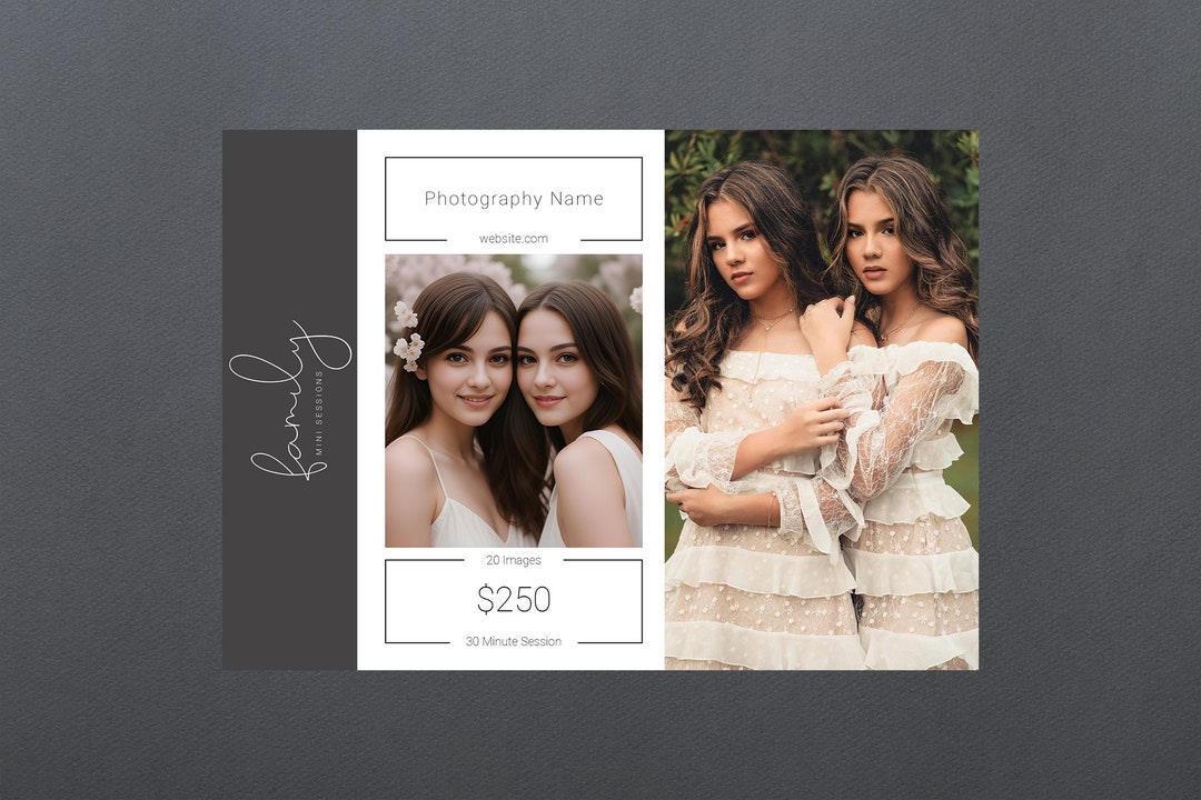 Family Template | Family Mini Session Template | Family Photo Template ...