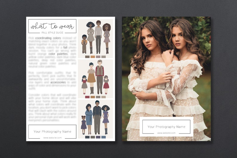 What to Wear Card Template Fall Style Guide Card Template | Etsy