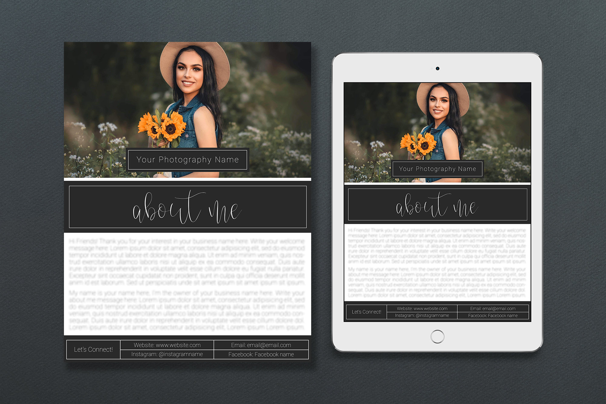 About Me Page Template About Me Template About Me Page - Etsy
