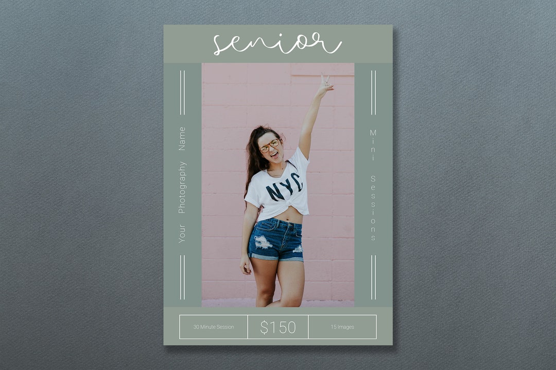 Senior Template Photoshop Template Senior Mini Session Template ...