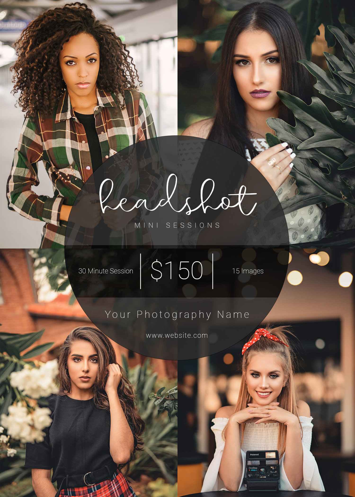 Photoshop Template Headshot Mini Session Template Headshot Photo ...