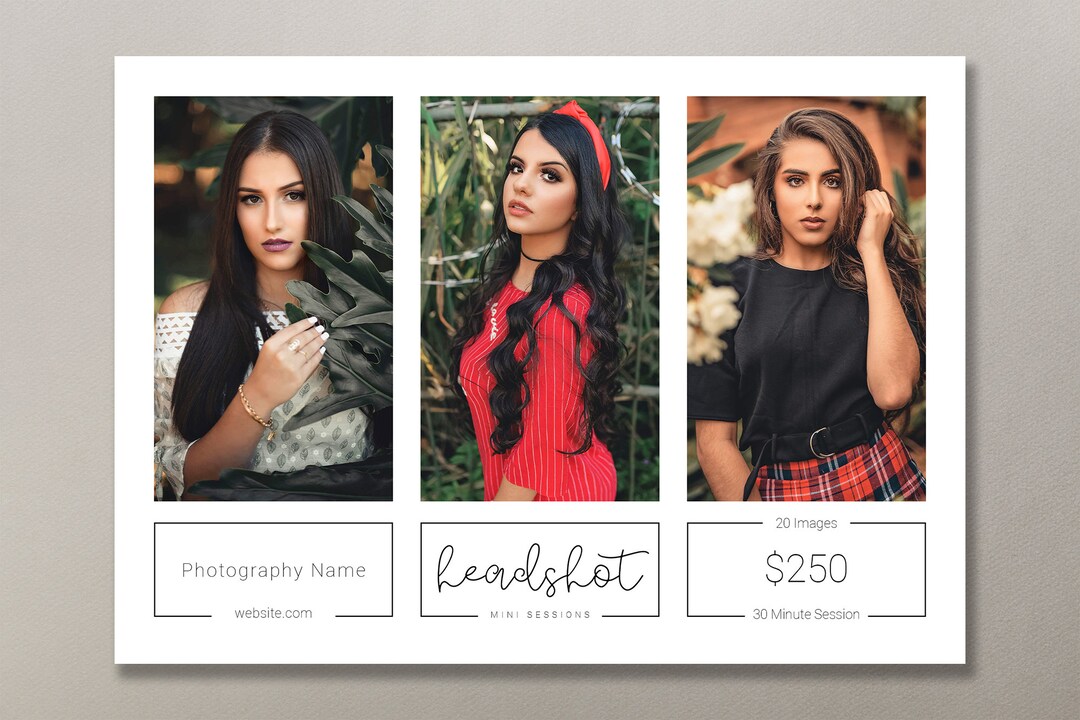 Photoshop Template | Headshot Mini Session Template | Headshot Photo ...