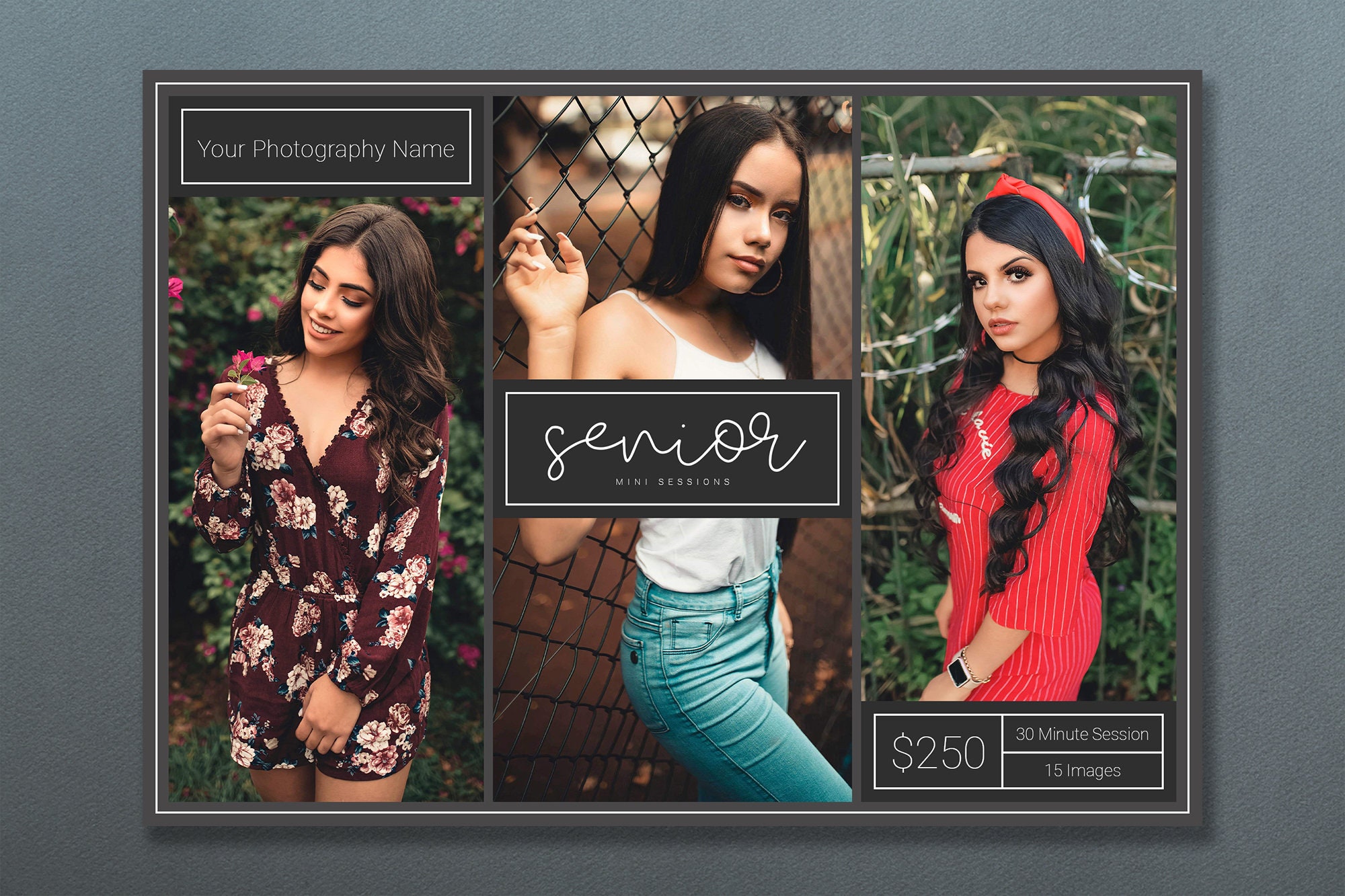 Senior Template | Senior Mini Session Template | Photoshop Template ...