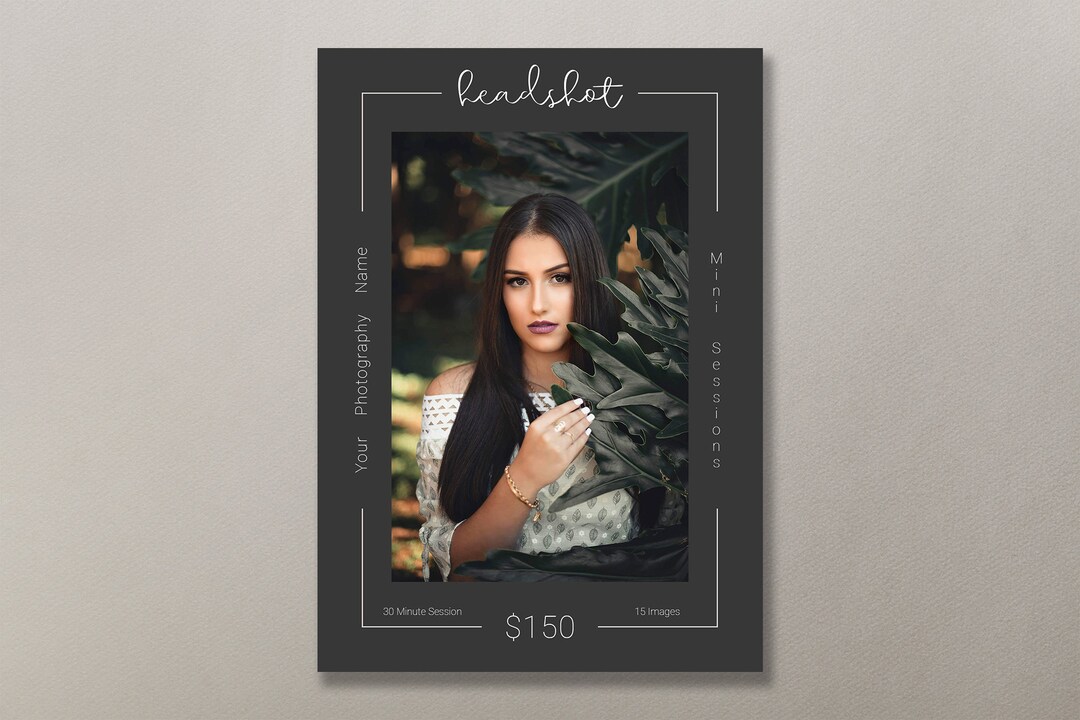 Headshot Photo Template | Headshot Template | Photoshop Template ...