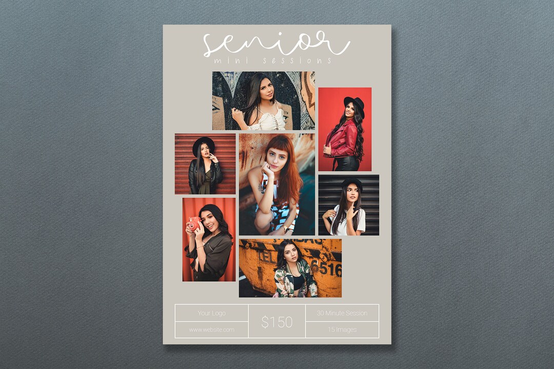 Senior Template Photoshop Template Senior Mini Session - Etsy