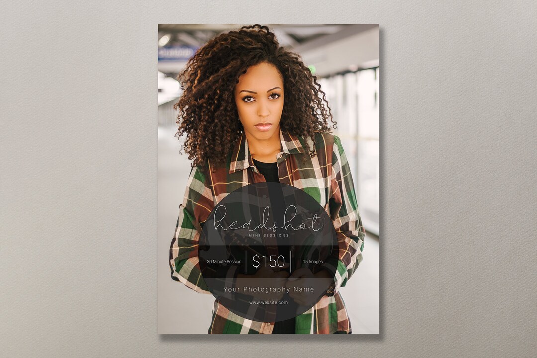 Photoshop Template | Headshot Mini Session Template | Headshot Photo ...