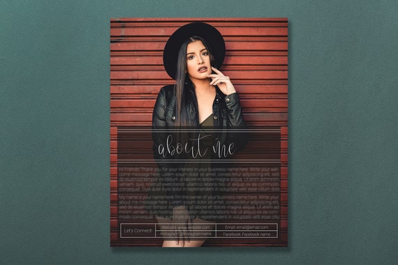 About Me Page Template About Me Template About Me Page | Etsy