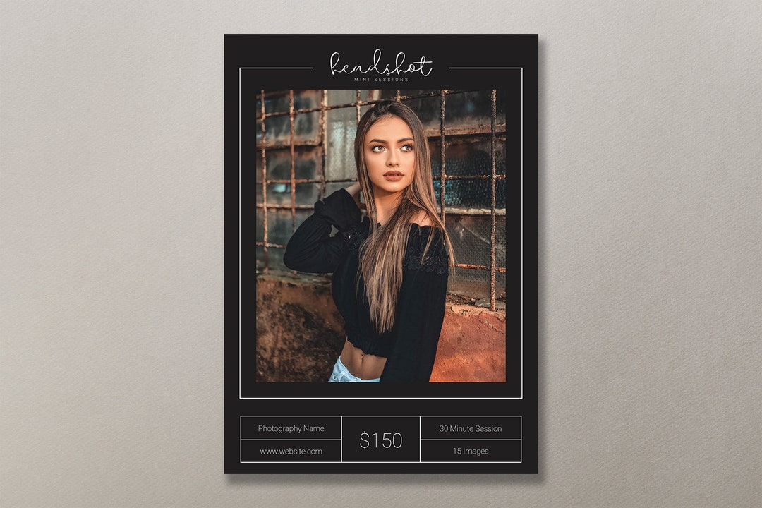 Headshot Template | Headshot Mini Session Template | Headshot Photo ...