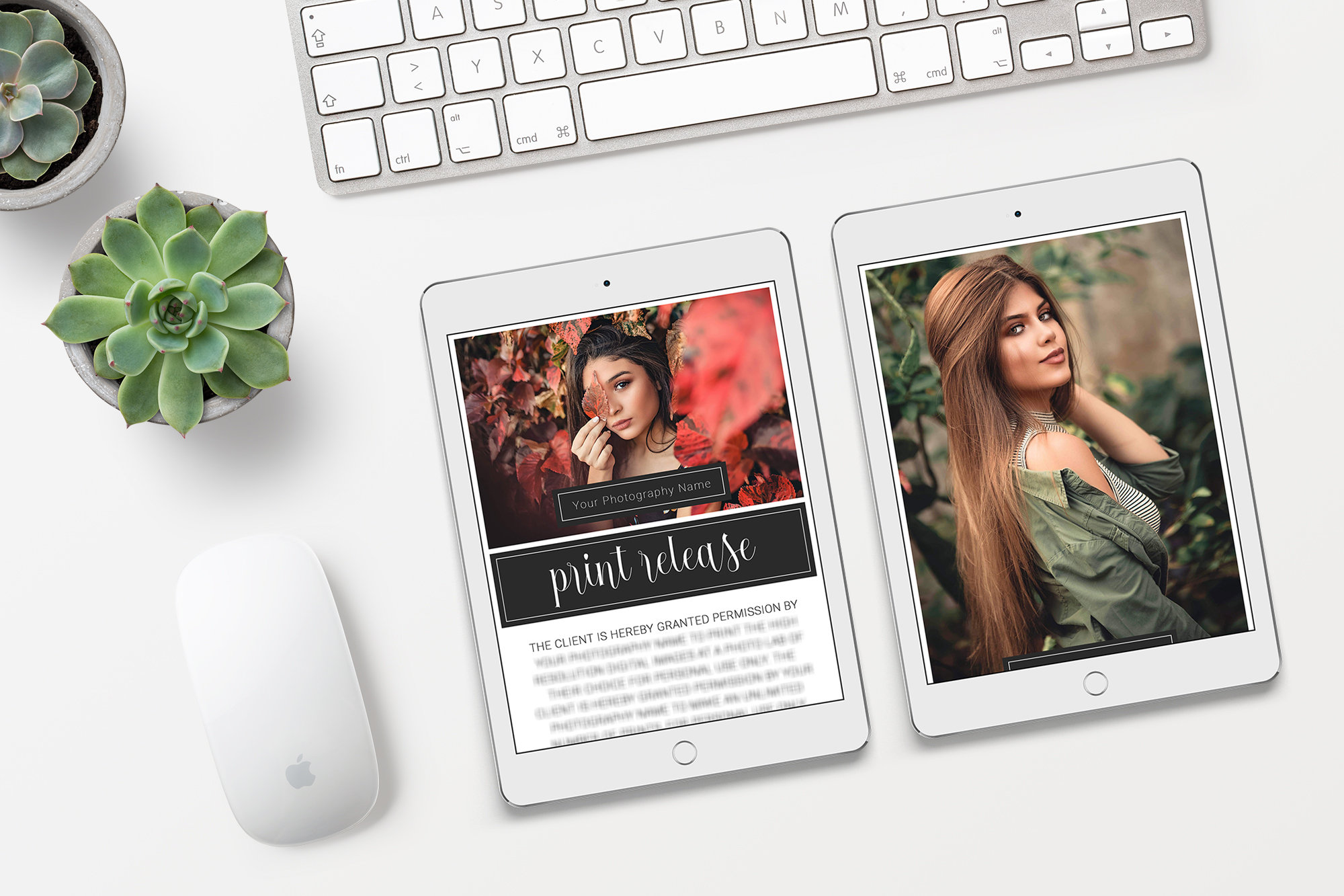 Print Release Card Template | Print Release Template | Marketing Card ...