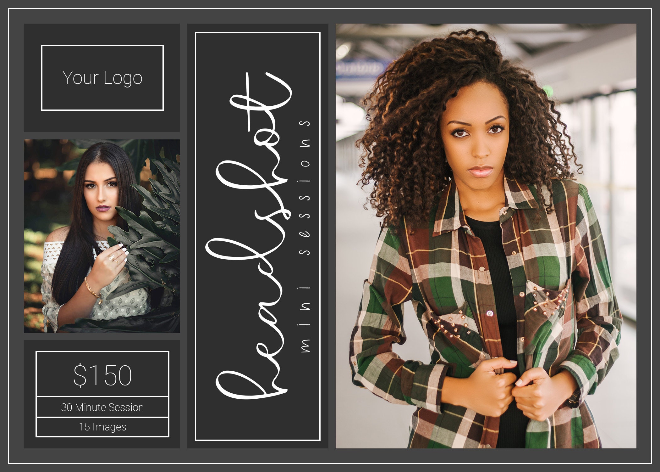 Photoshop Template | Headshot Mini Session Template | Headshot Photo ...