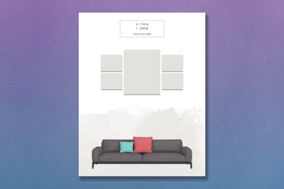 Wall Display Templates Wall Gallery Style Guide Wall | Etsy