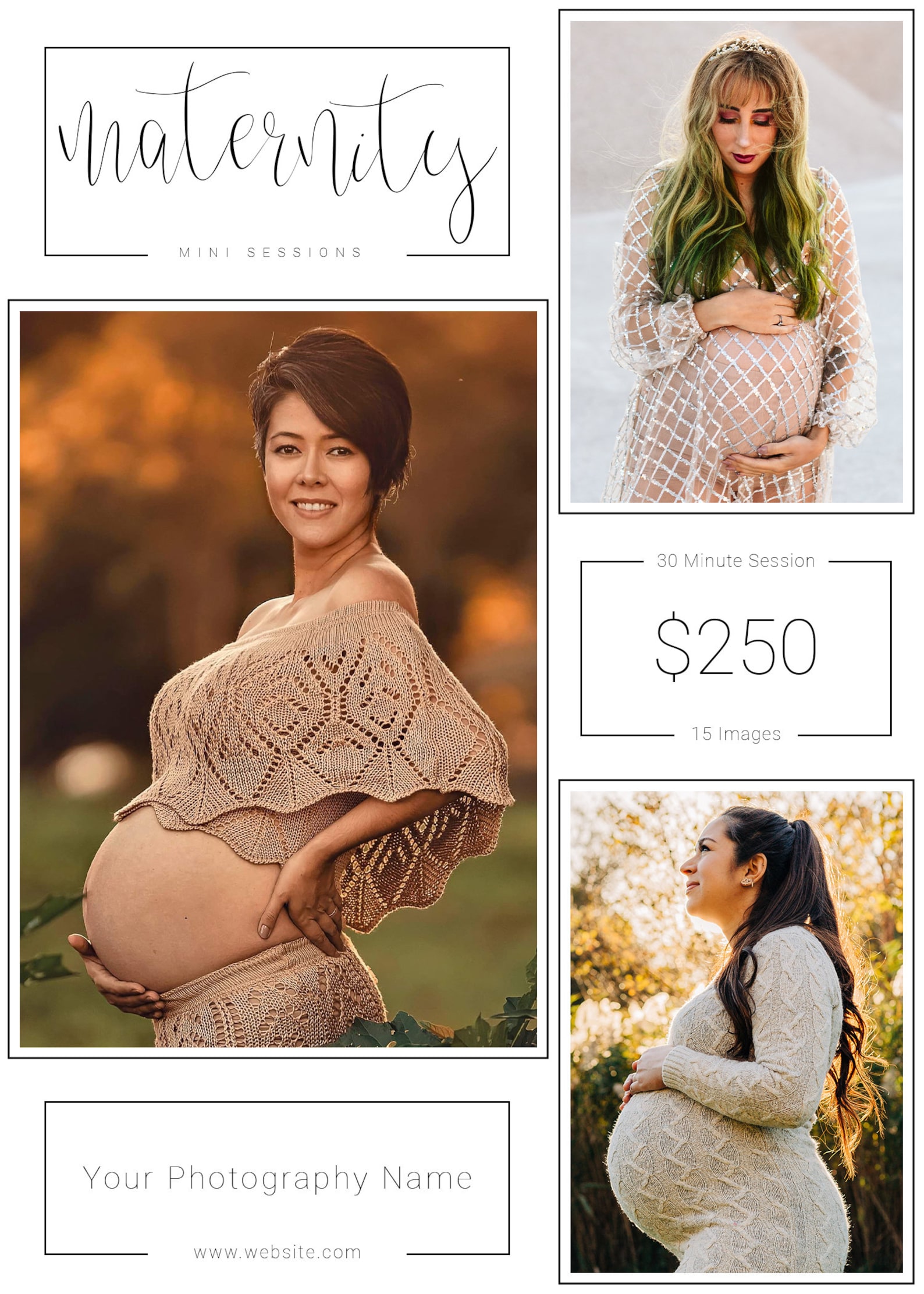 Maternity Template | Maternity Mini Session Template | Photography ...