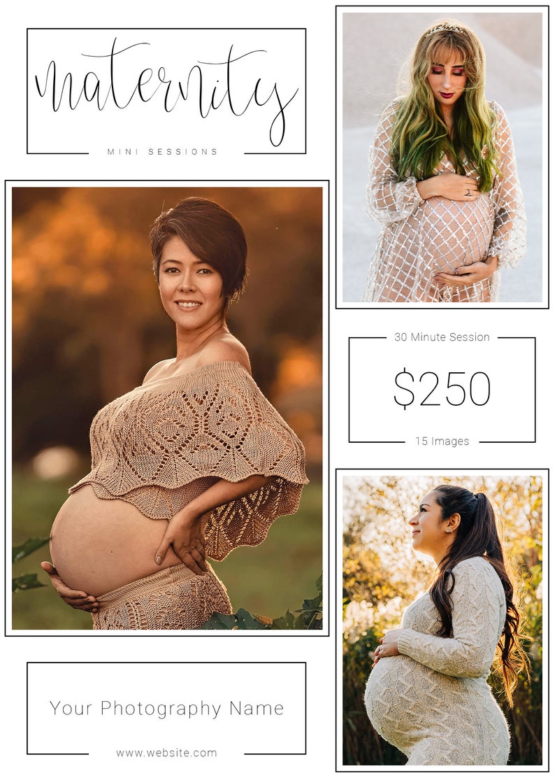 Maternity Template | Maternity Mini Session Template | Photography ...