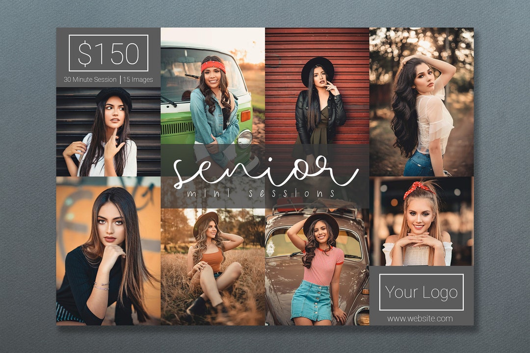 Photoshop Template | Senior Mini Session Template | Senior Template ...