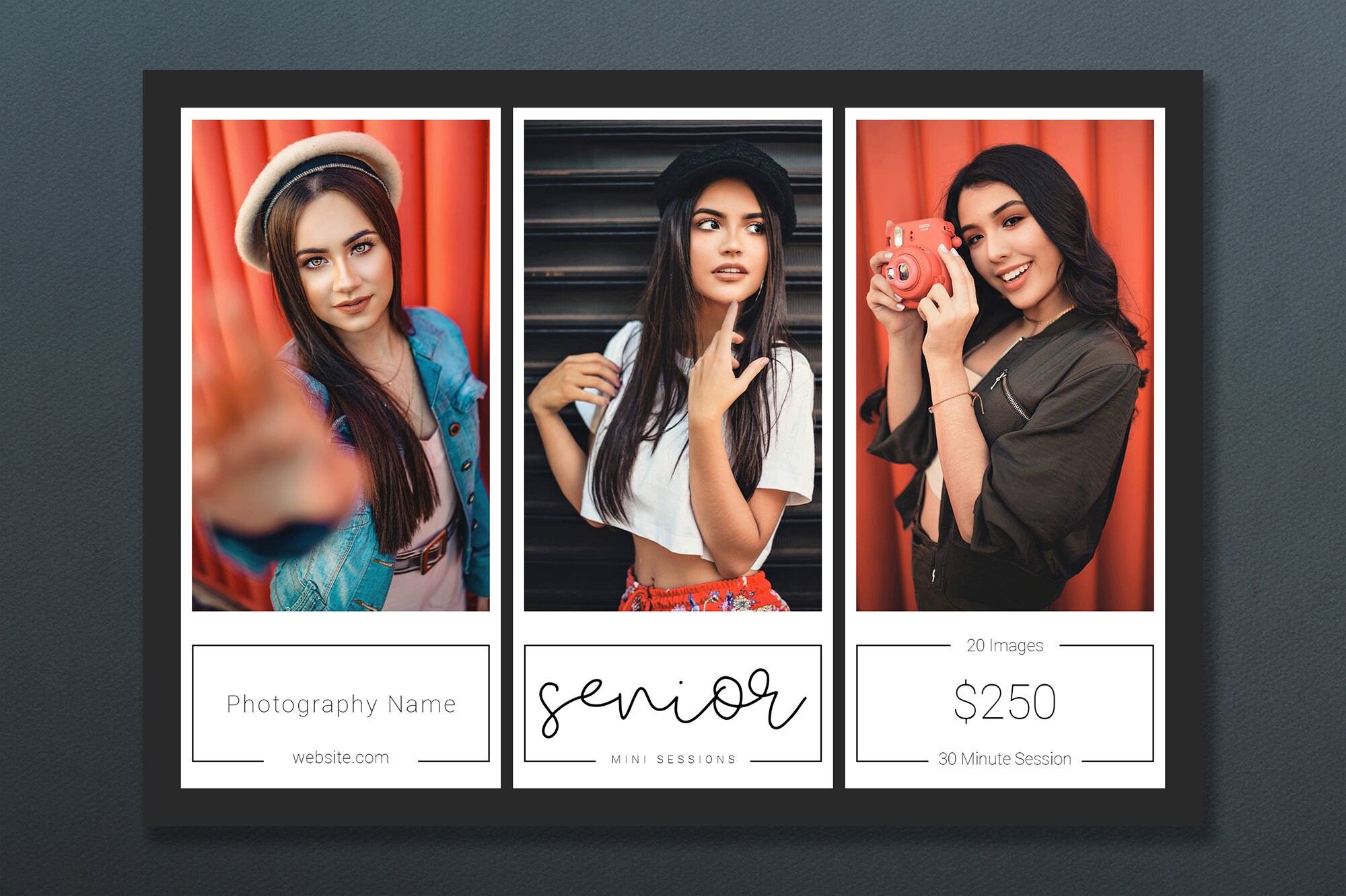 Photoshop Template | Senior Template | Senior Mini Session Template ...