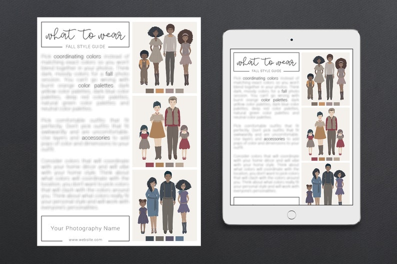 What to Wear Card Template Fall Style Guide Card Template | Etsy