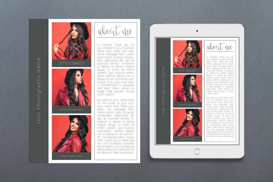 About Me Page Template | About Me Template | About Me Page | Meet the ...