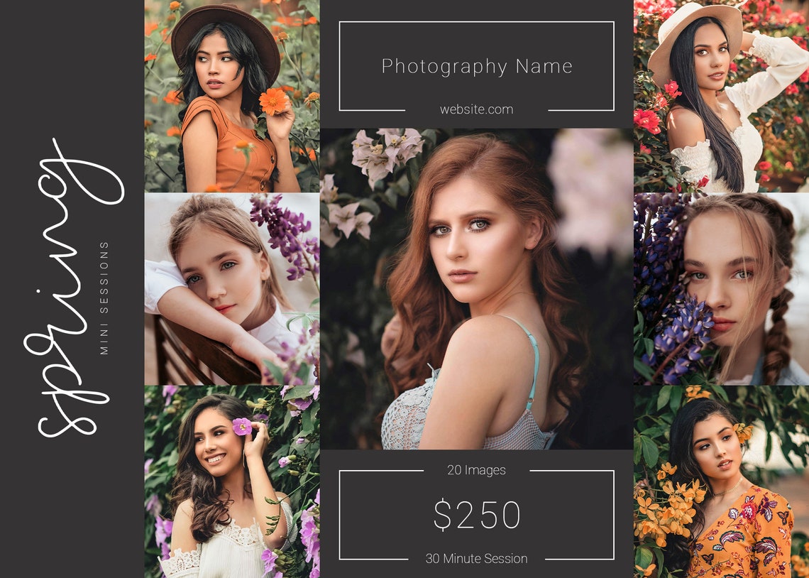 Spring Photoshop Template | Spring Session Template | Spring Mini ...