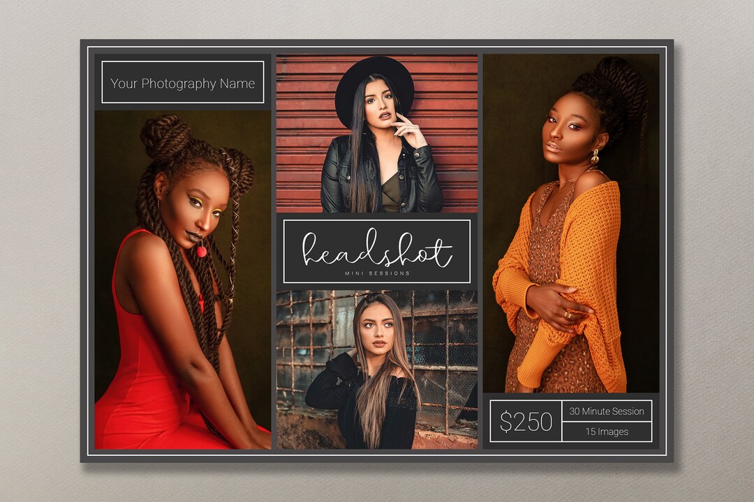 Headshot Template | Headshot Mini Session Template | Headshot Photo ...