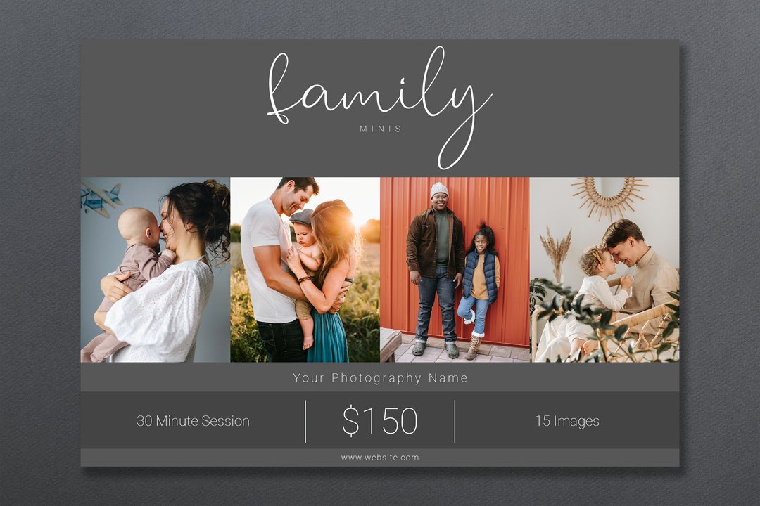 Family Template | Family Mini Session Template | Photography Template ...