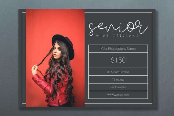 Senior Template Photoshop Template Senior Mini Session | Etsy