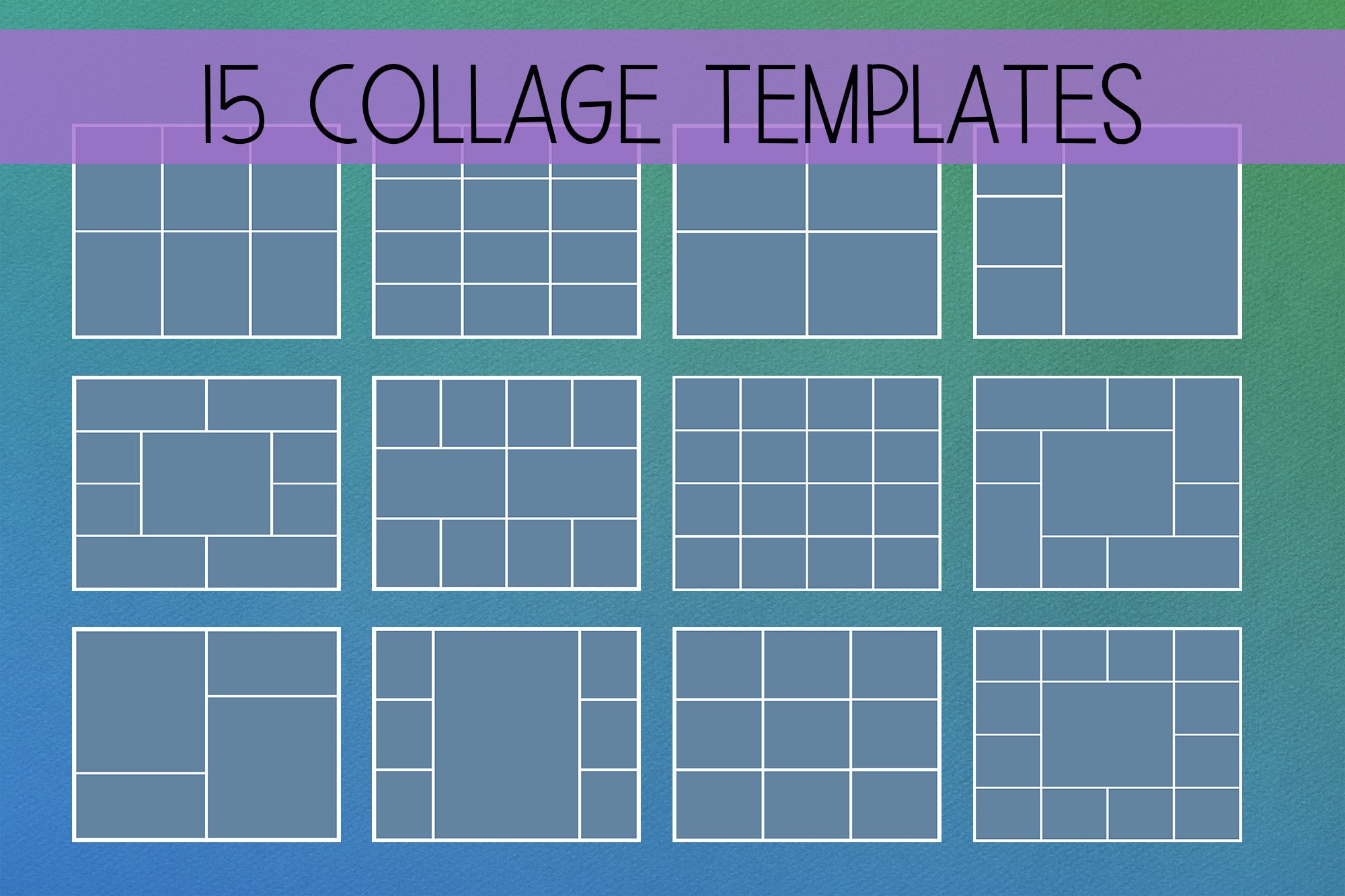 Collage Template Bundle | Blog Board Templates | Collage Templates ...