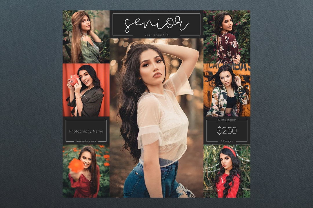 Senior Template | Senior Mini Session Template | Senior Marketing ...