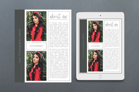 About Me Page Template About Me Template About Me Page | Etsy