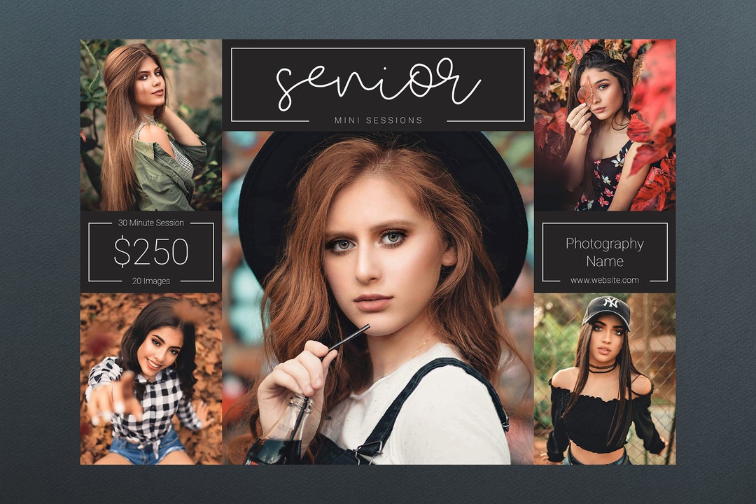 Photoshop Template | Senior Mini Session Template | Senior Template ...