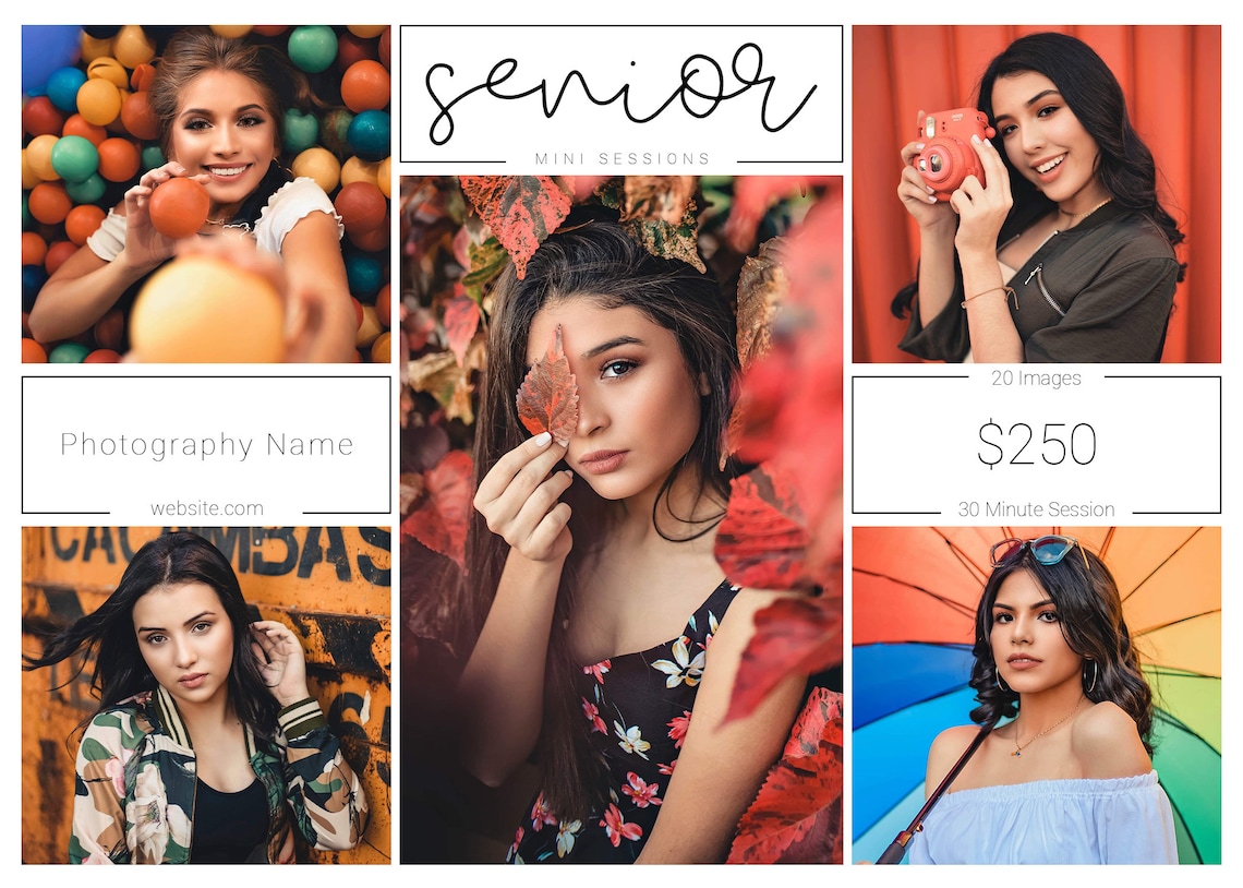 Photoshop Template | Senior Template | Senior Mini Session Template ...