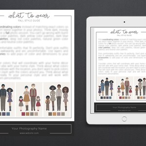 What to Wear Guide Template | What to Wear Card Template | Fall Style ...