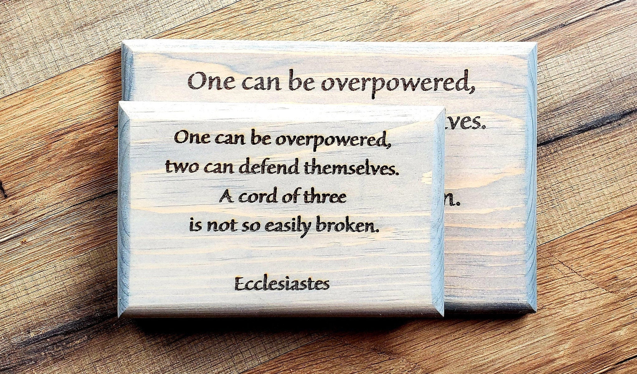Ecclesiastes Wooden Sign - A Cord of Three is Not so Easily Broken ...