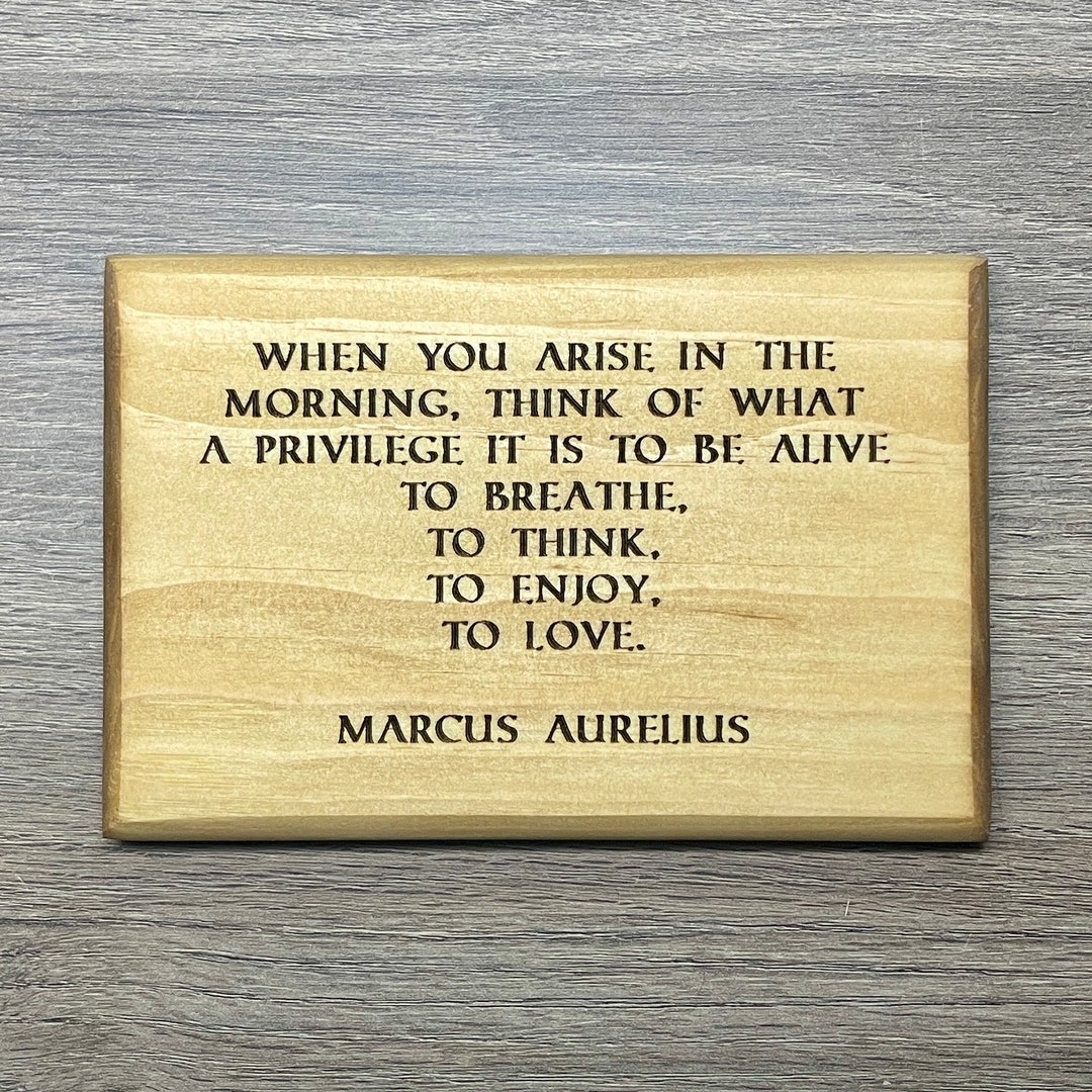 Marcus Aurelius Quote Wooden Sign: Stoic Philosophy Decor - Etsy