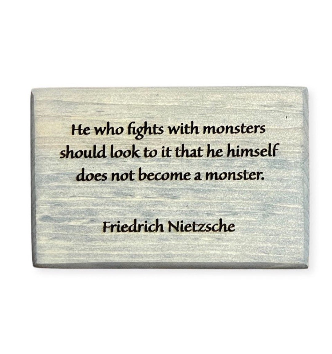 Nietzsche Quote Wood Sign: Philosophy Decor - Etsy