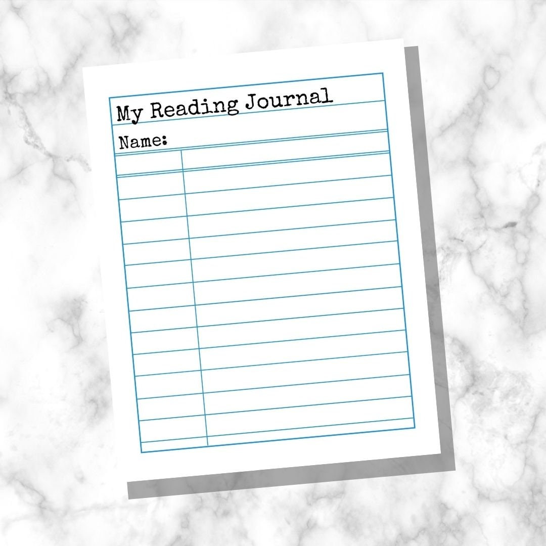 Reading Journal Library Card Tracker Printable Instant Download - Etsy