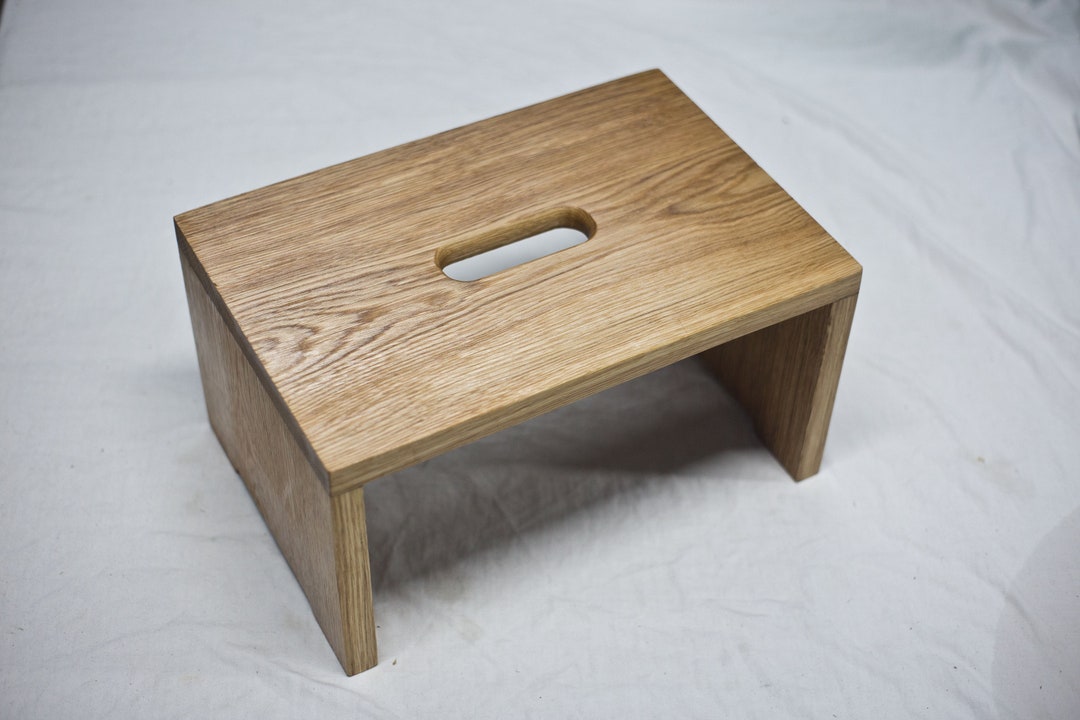 Hocker Schemel aus Holz, Hartholz, Eiche, stabil und kippelsicher ...