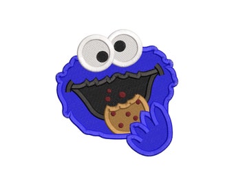 Cookie monster embroidery design | Etsy