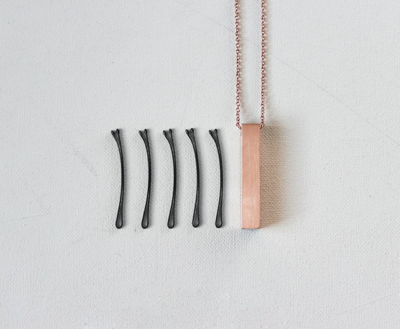 The Bobi Necklace - Bobby Pin Storage Necklace - Rose Gold - Etsy