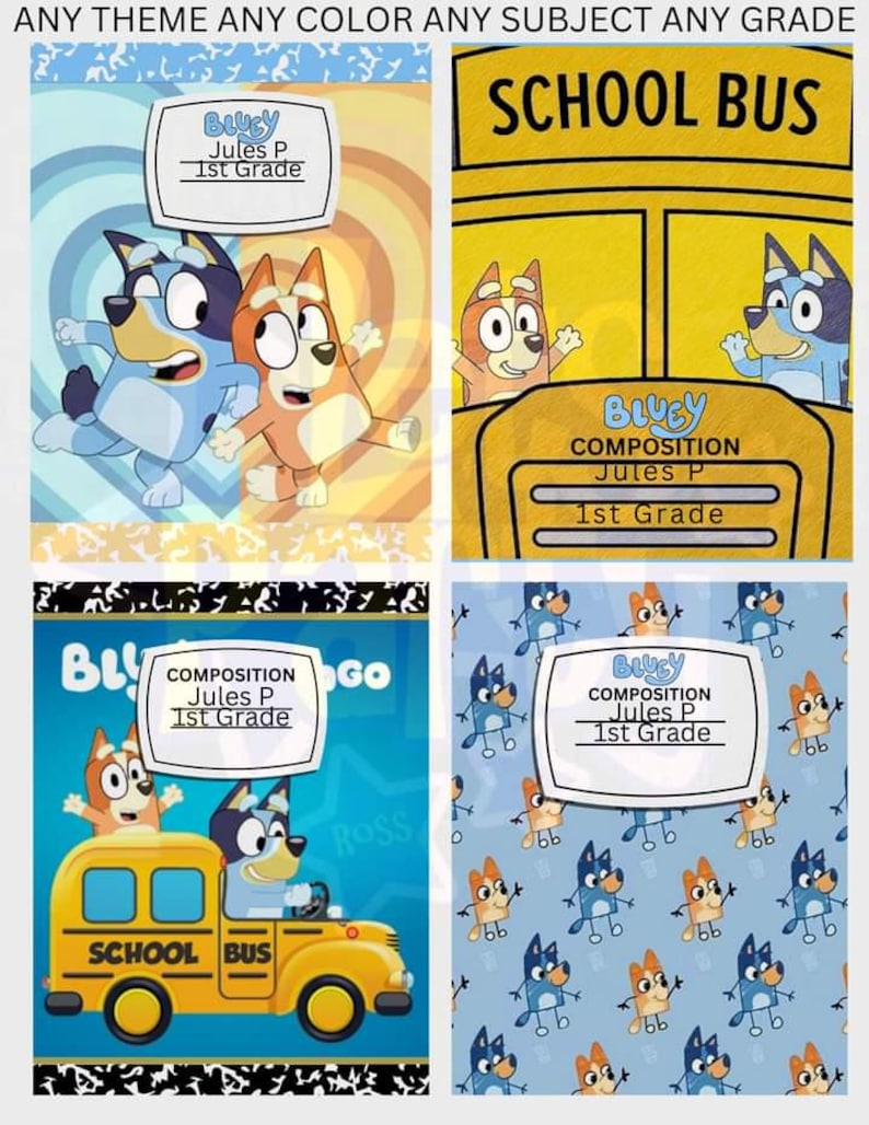 Physical Composition Notebook up to Sets of 4 Custom Design Any Theme ...