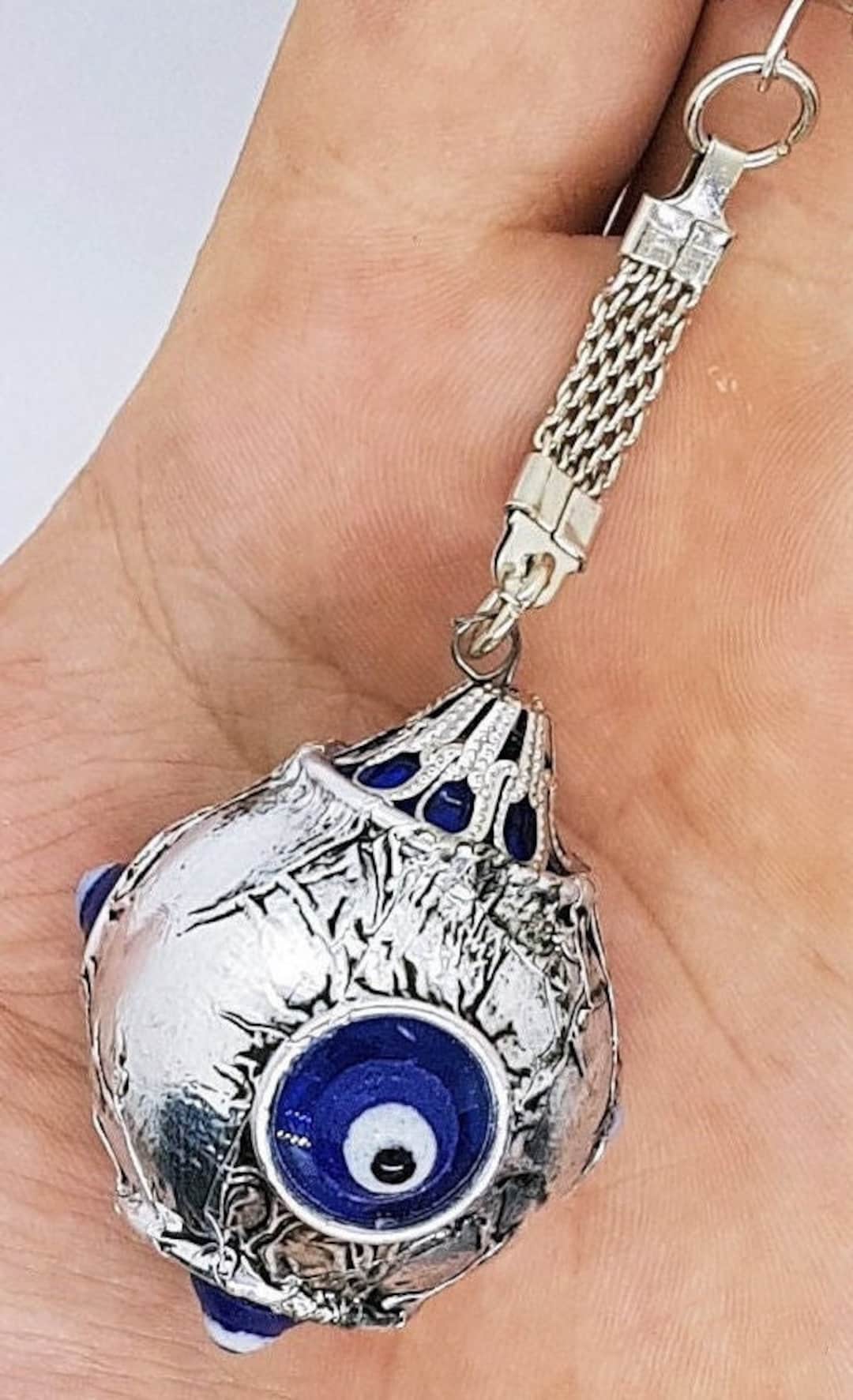 Ball Evil Eye Keychain Nazar Boncuk Turkish / Greek Eye - Etsy