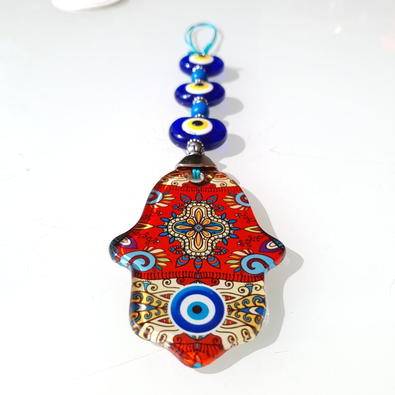 Hamsa and Evil Eye Wall Hanging Nazar Boncuk Hand of Fatima - Etsy