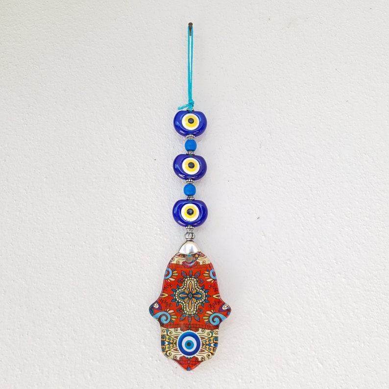 Hamsa and Evil Eye Wall Hanging Nazar Boncuk Hand of Fatima - Etsy