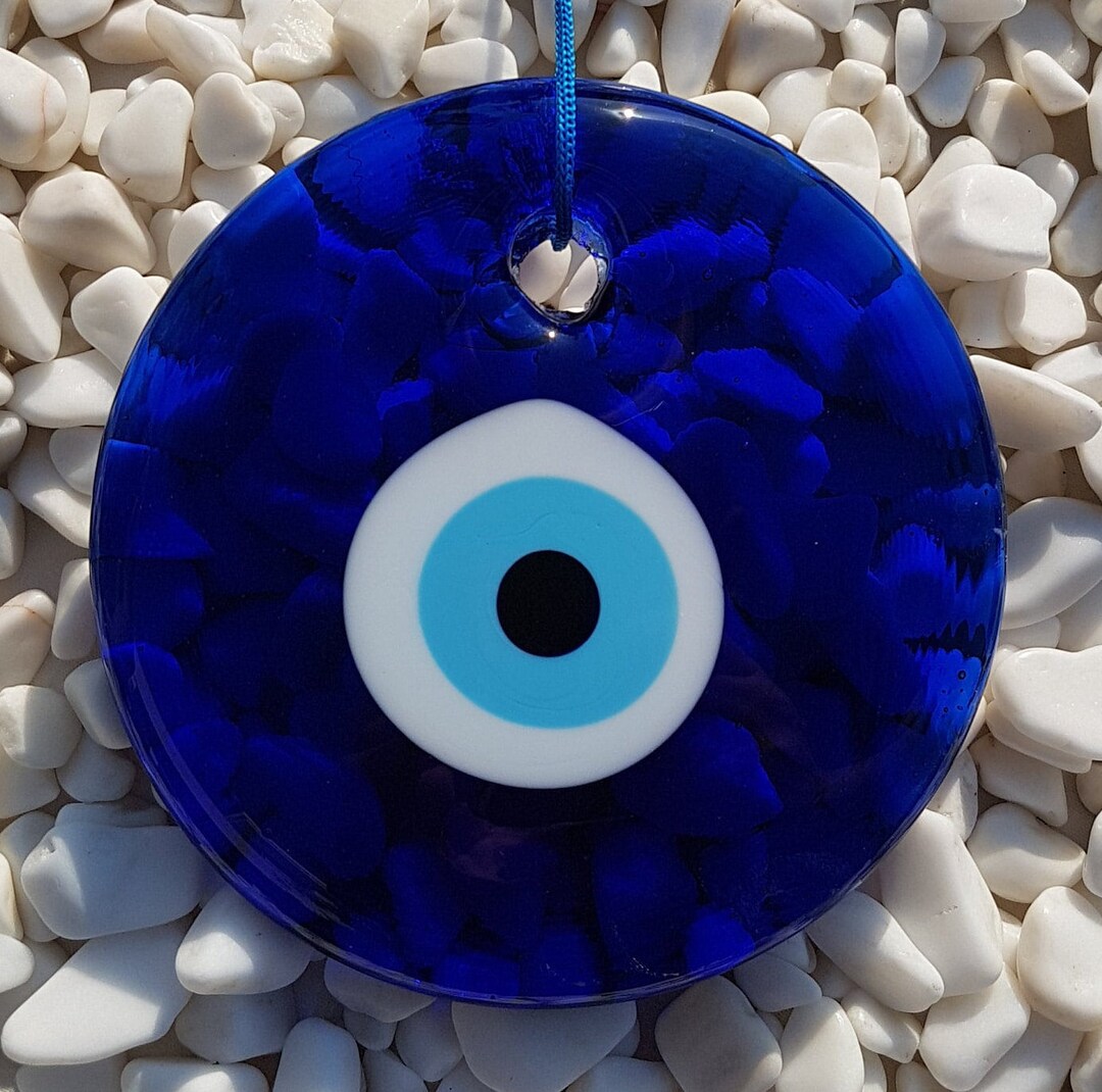 Evil Eye Wall Hanging, ALL SIZES Blue Glass, Nazar Boncuk, Turkish ...