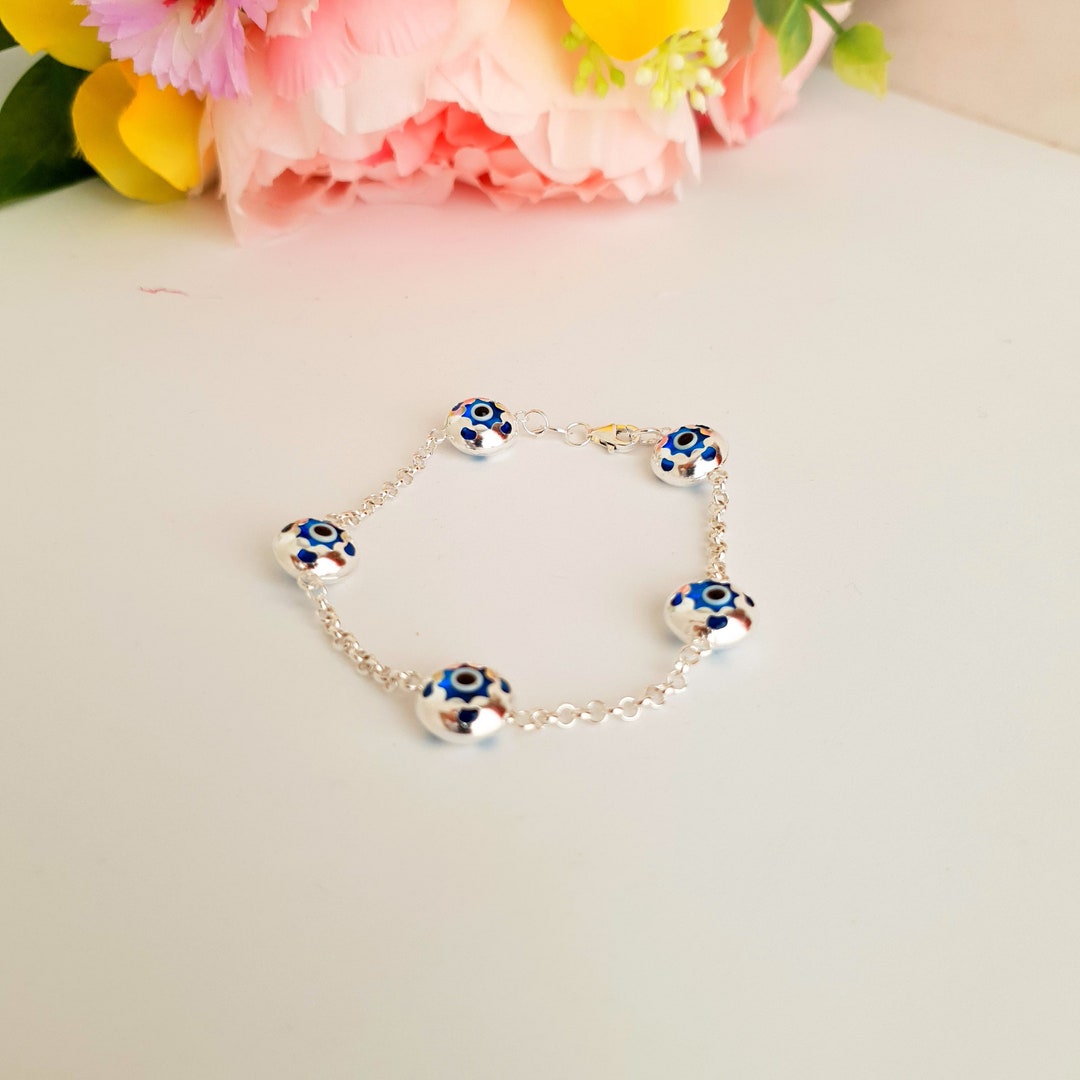 Evil Eye Bracelet 925 Sterling Silver Evil Eye Gift Mothers Day Gift ...