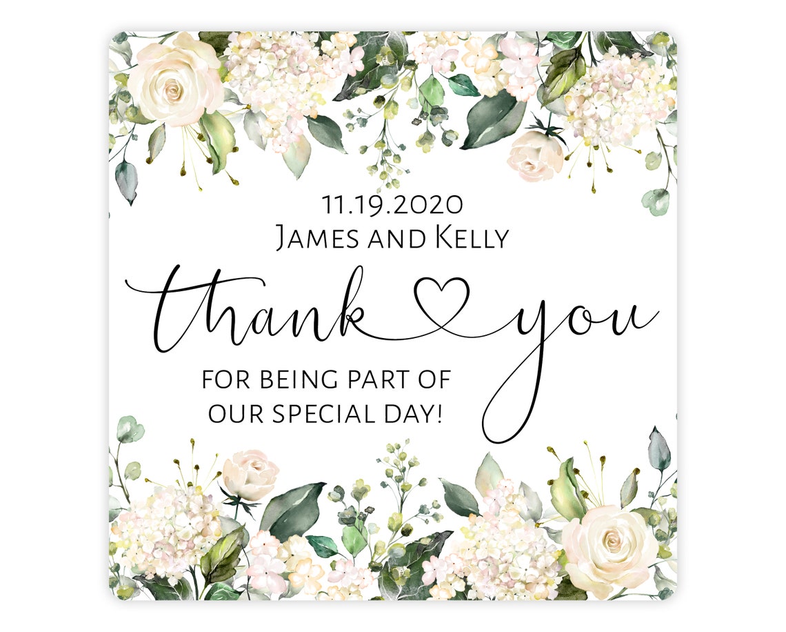 Wedding Favor Stickers Wedding Thank You Stickers - Etsy