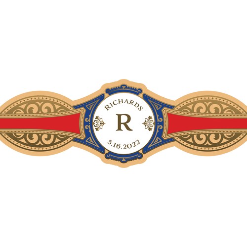 Gold Foil Wedding Cigar Labels 20 Stickers Personalized - Etsy